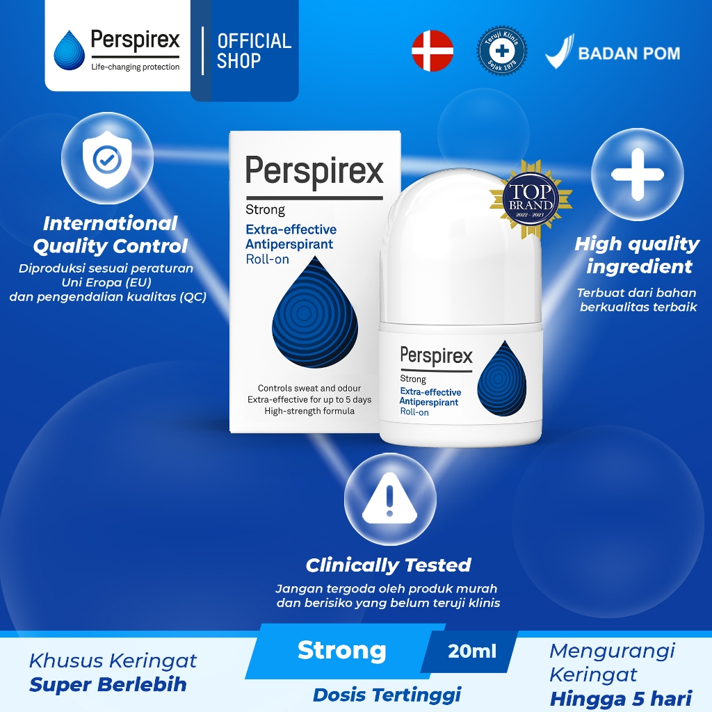 Jual Perspirex Strong Antiperspirant Roll On - 20ml / Deodoran Tawas ...