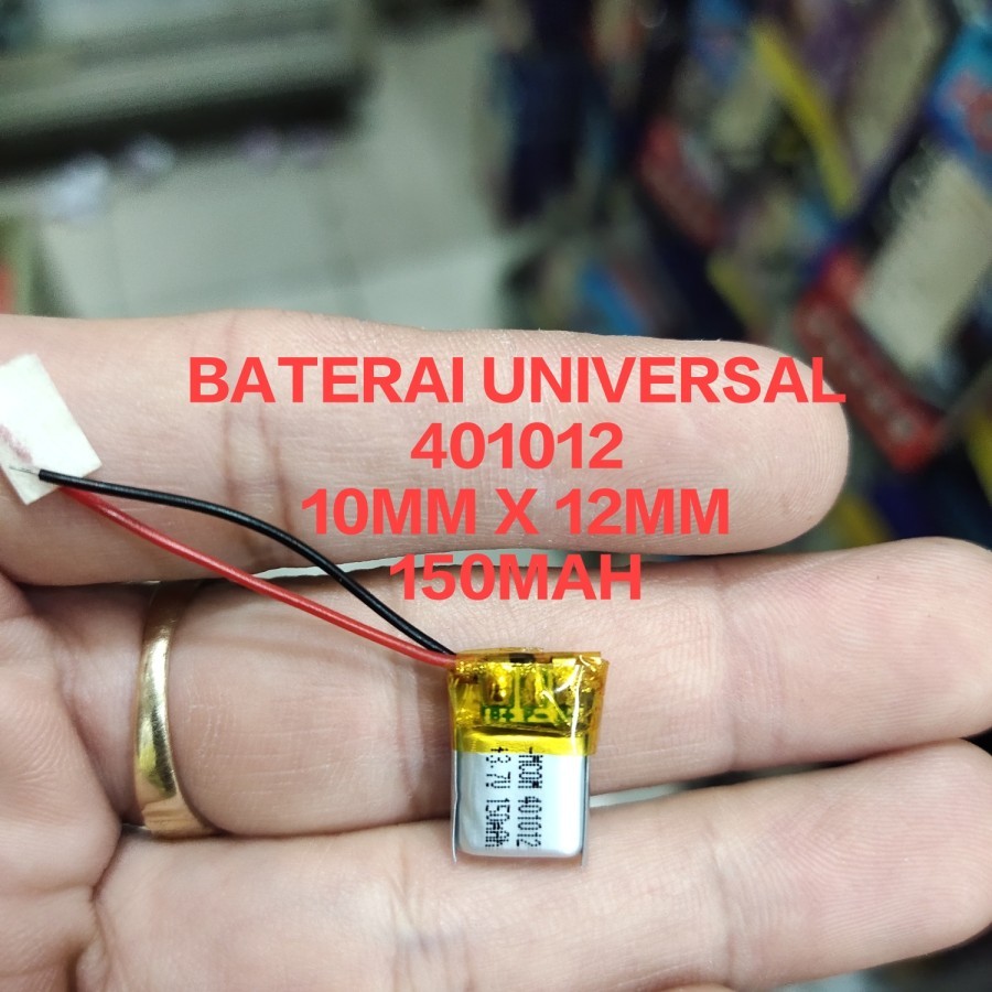Jual BATERAI UNIVERSAL 401012 ukuran 10mm x 12mm 150mah kabel 2 MANTUL ...