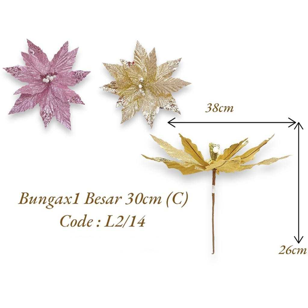 Jual Bunga Natal Besar 30cm Premium | Shopee Indonesia