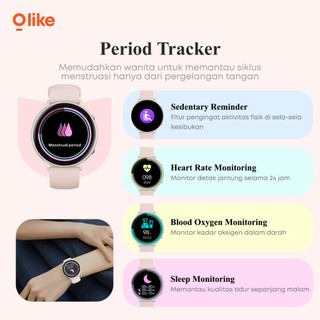Jual OLIKE Smartwatch Wanita FW1 Waterproof IP68 Health & Sleep ...