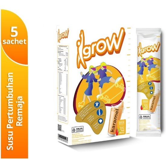 Jual [FREE 1 sachet igrow] Susu Igrow Peninggi Badan Anak Usia 5-12 tahun dan 18 tahun isi 5 ...