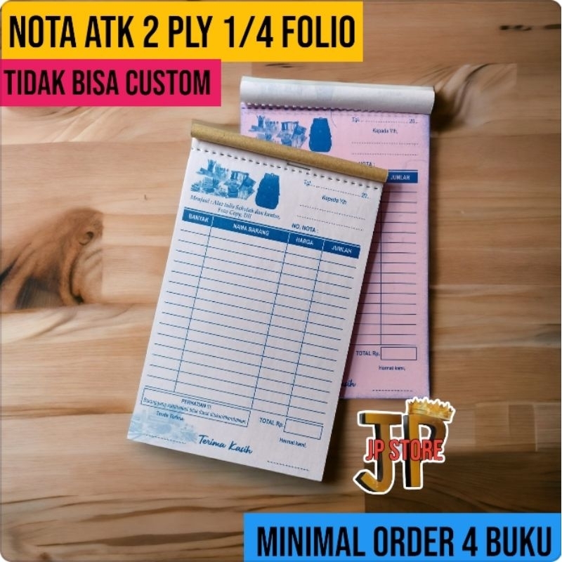 Jual NOTA TOKO ATK ALAT TULIS KANTOR ATAU FOTO COPY 2 PLY 1/4 FOLIO ...