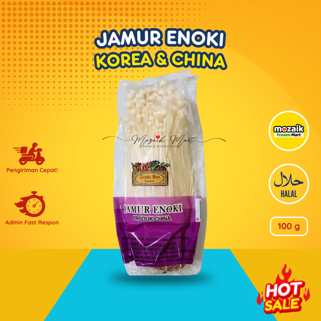 Jual Jamur Enoki 100 gr - Enoki Mushroom - Jamur Korea Jamur China ...