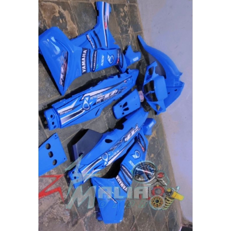 Jual cover body bodi yamaha fiz r full set halus custom petronas biru ...