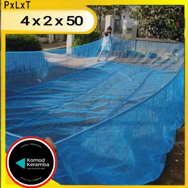 Jual keramba ikan 4x2x50 polinet jaring apung karamba kerambah hapa ...