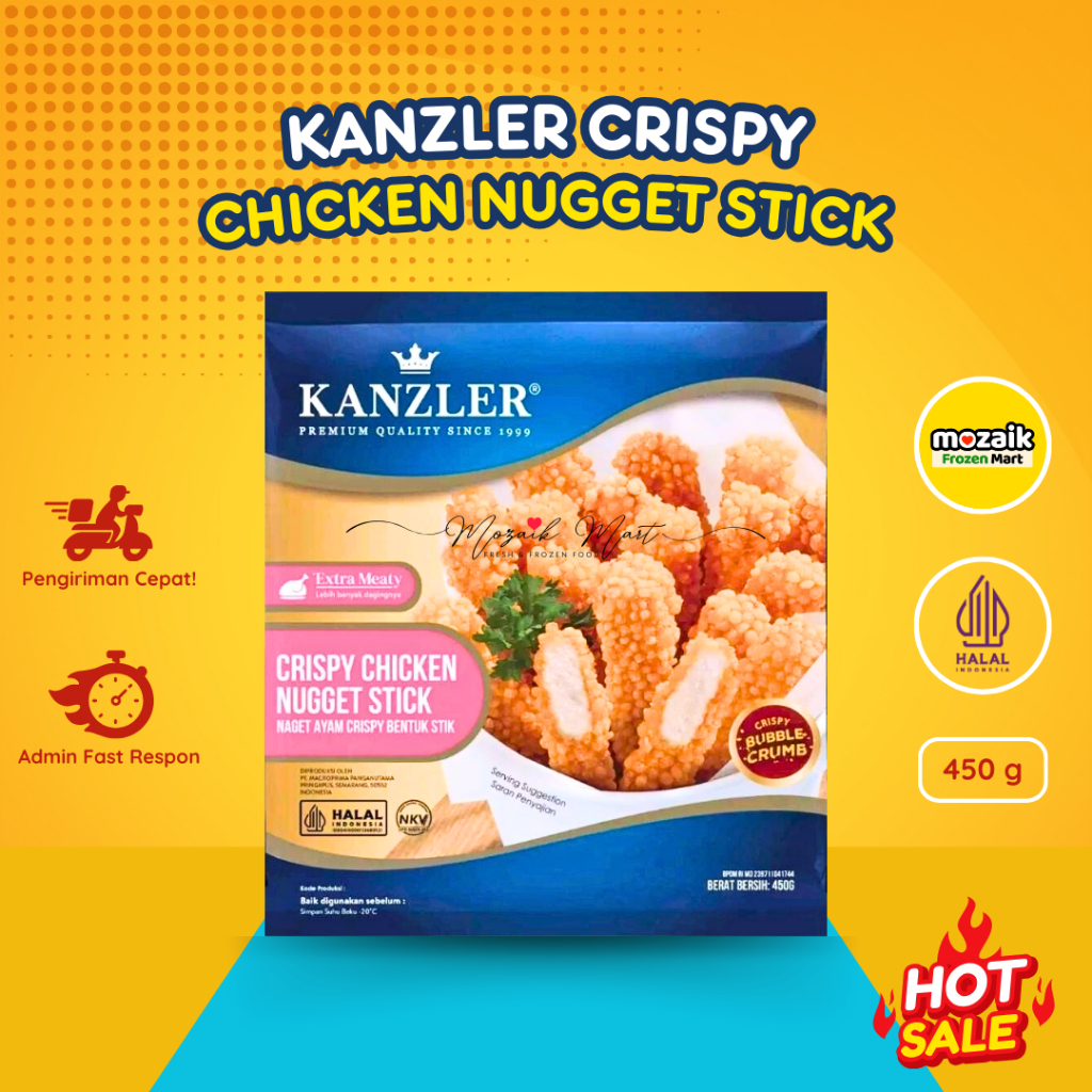 Jual Kanzler Crispy Chicken Nugget Stick 450 gr dan 250 gr Naget ...
