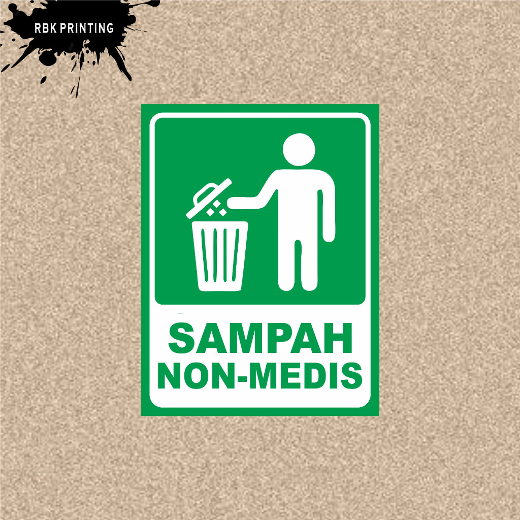 Jual Sticker Tempat Sampah Organik - Non Organik - sampah B3 - Sampah ...