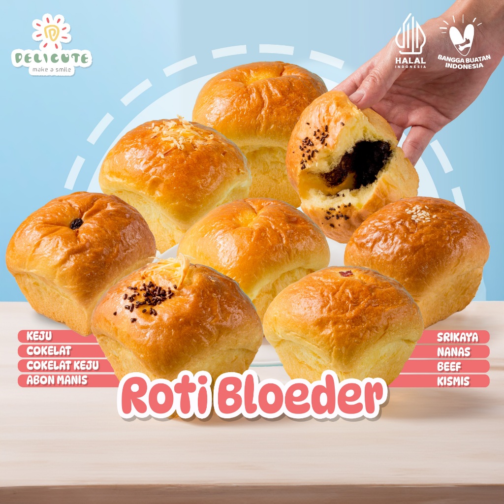 Jual ROTI BLOEDER DELICUTE - PAKET ISI 6 PCS (MIX RASA) | Shopee Indonesia