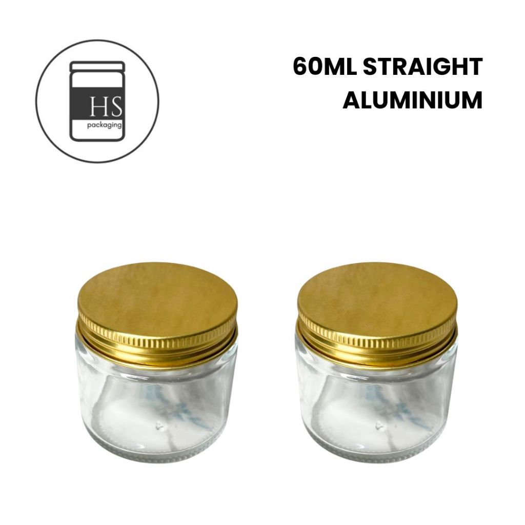 Jual HS PACKAGING - Jar Kaca Tutup Alumunium Straight 60ml | Shopee ...