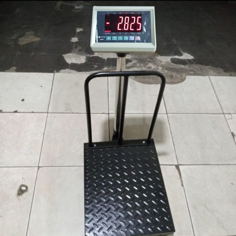 Jual timbangan duduk digital Sonic A28E kap 500kg size 40x50cm platfom bordes ada pagar | Shopee ...