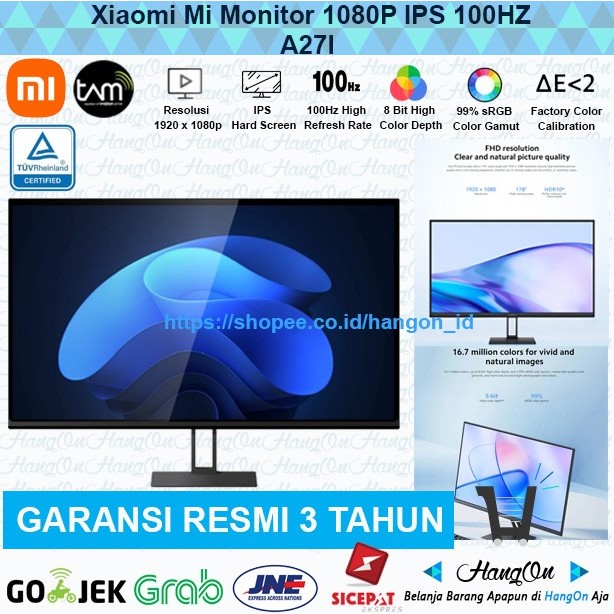 Jual Xiaomi Mi A27I Desktop Monitor 27 Inch Full HD Layar PC IPS Blue ...