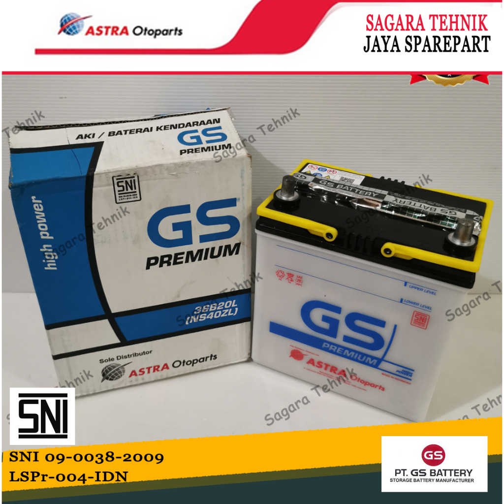Jual GS ASTRA PREMIUM Basah NS40ZL 35 Ampere Mobilio Jazz Baleno City Aerio Spark Corolla KIA ...
