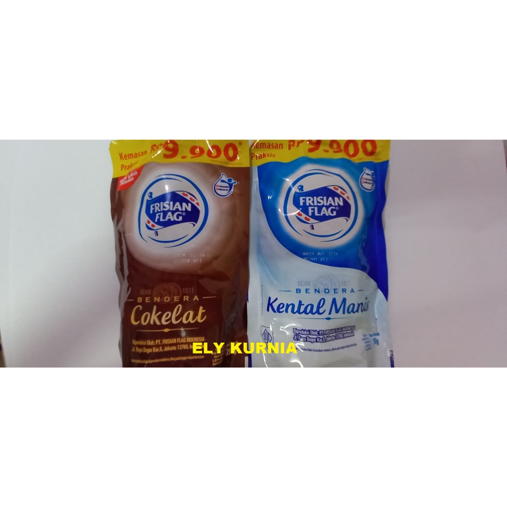 Jual Susu Bendera Frisian Flag Kental Manis Coklat Putih Gold Pouch 260 ...