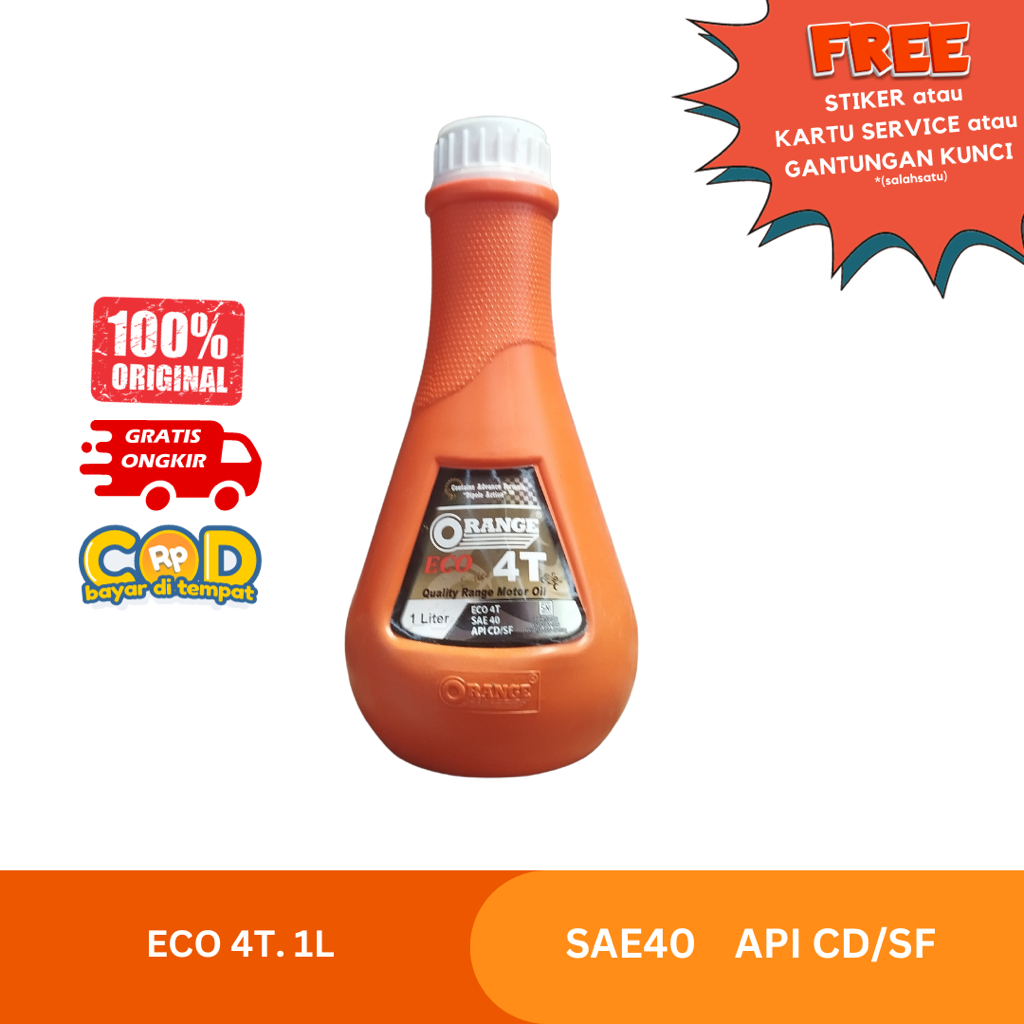 Jual OLI Orange ECO 4T SAE 40 1L oli motor | Shopee Indonesia