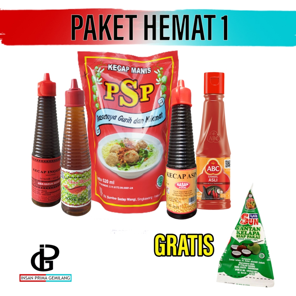 Jual PAKET HEMAT 1 - FREE Santan Sun KARA Kecap Inggris Kecap Ikan ...