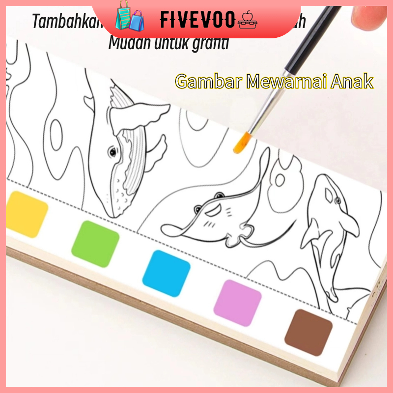 Jual FIVEVOO BUKU CAT AIR/ BUKU CAT MEWARNAI/ BUKU MEWARNAI ...