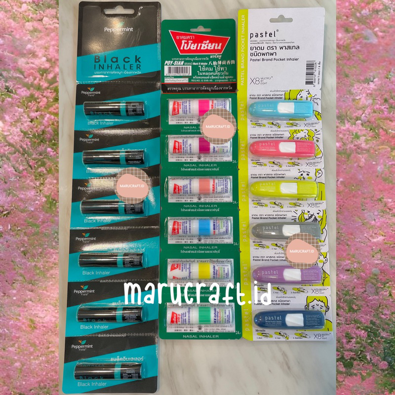 Jual INHALER THAILAND ORIGINAL Pastel Black Peppermint Poy Sian ...