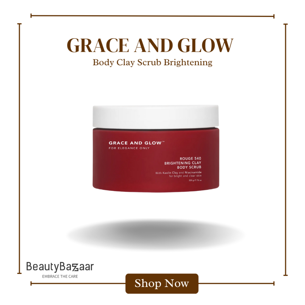 Jual GRACE AND GLOW Body Clay Scrub Rouge 540 Brightening 220 g |Scrub ...