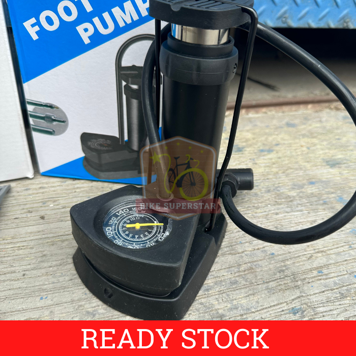 Jual Pompa Injak Sepeda & Motor Darurat Portable Mini Foot Pump Pacific SP-J816 SP-J815 Bola ...