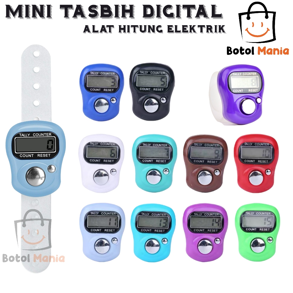 Jual Bm Tasbih Digital Mini Led Digital Tally Counter Tasbih Elektrik Alat Hitung