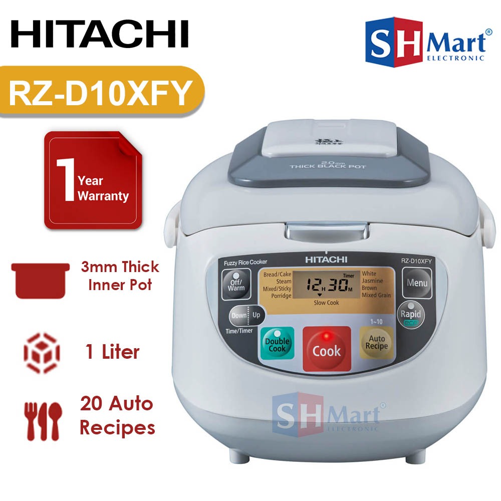 Jual RICE COOKER HITACHI KAPASITAS 1 LITER RZ-D10XFY / RZD10XFY WHITE ...