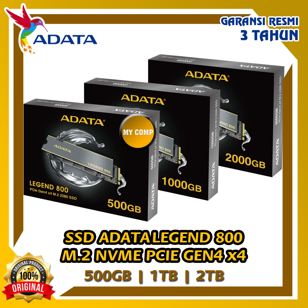 Jual SSD M.2 M2 NVME Gen4 x4 Adata Legend 800 500GB 1TB 2TB | Shopee ...