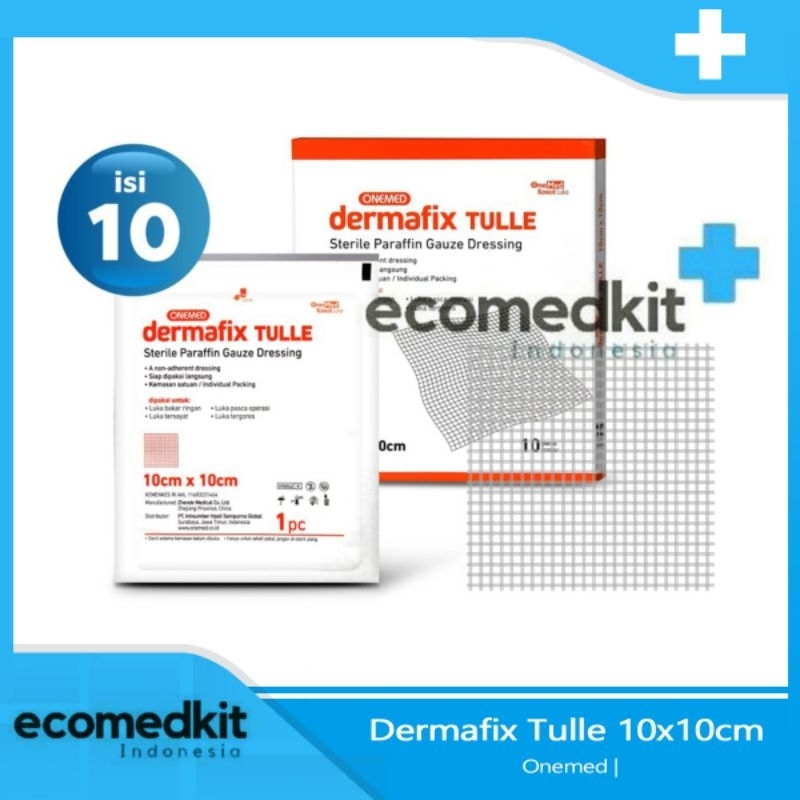 Jual Dermafix Tulle 10cm x 10cm Paraffin Gauze Dressing OneMed Box isi ...