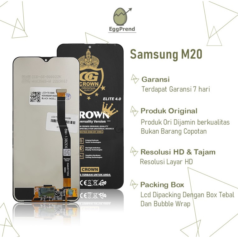 Jual LCD TOUCHSCREEN SAMSUNG M20/M205/M205F ORIGINAL FULLSET GALAXY ...