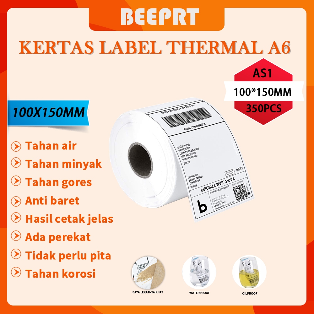 Jual QIRUI Shopee Thermal Roll Paper for Shopee Waybill 100*150mm ...