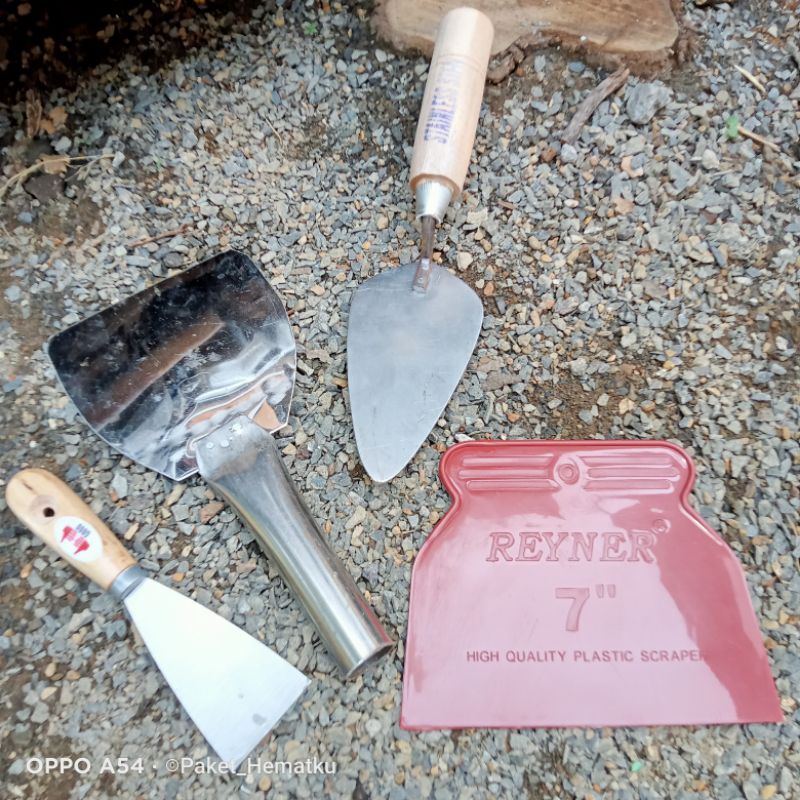 Jual Paket Set Alat Dempul Plamir Tembok / Paket Skrap Kape 4 Item ...