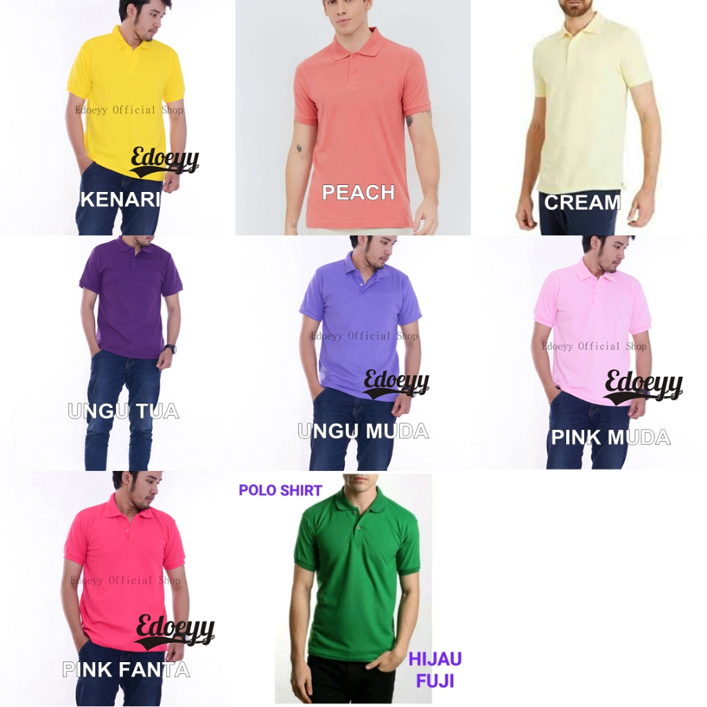 Jual Kaos Polo Polos Pria Murah Harga Grosir / Poloshirt / Baju ...