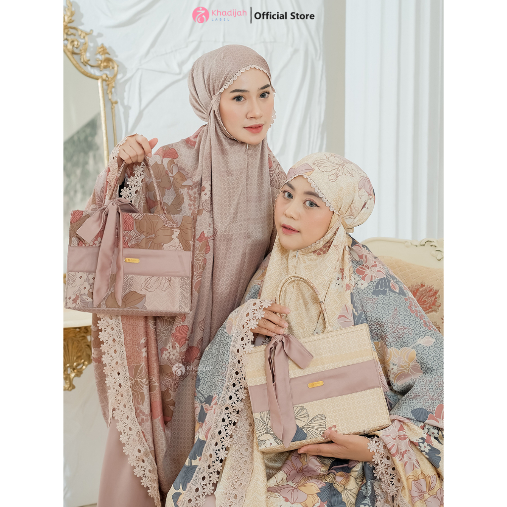 Jual Mukena Dewasa Silki Premium Renda MewaH Elegan Motif Bunga ...