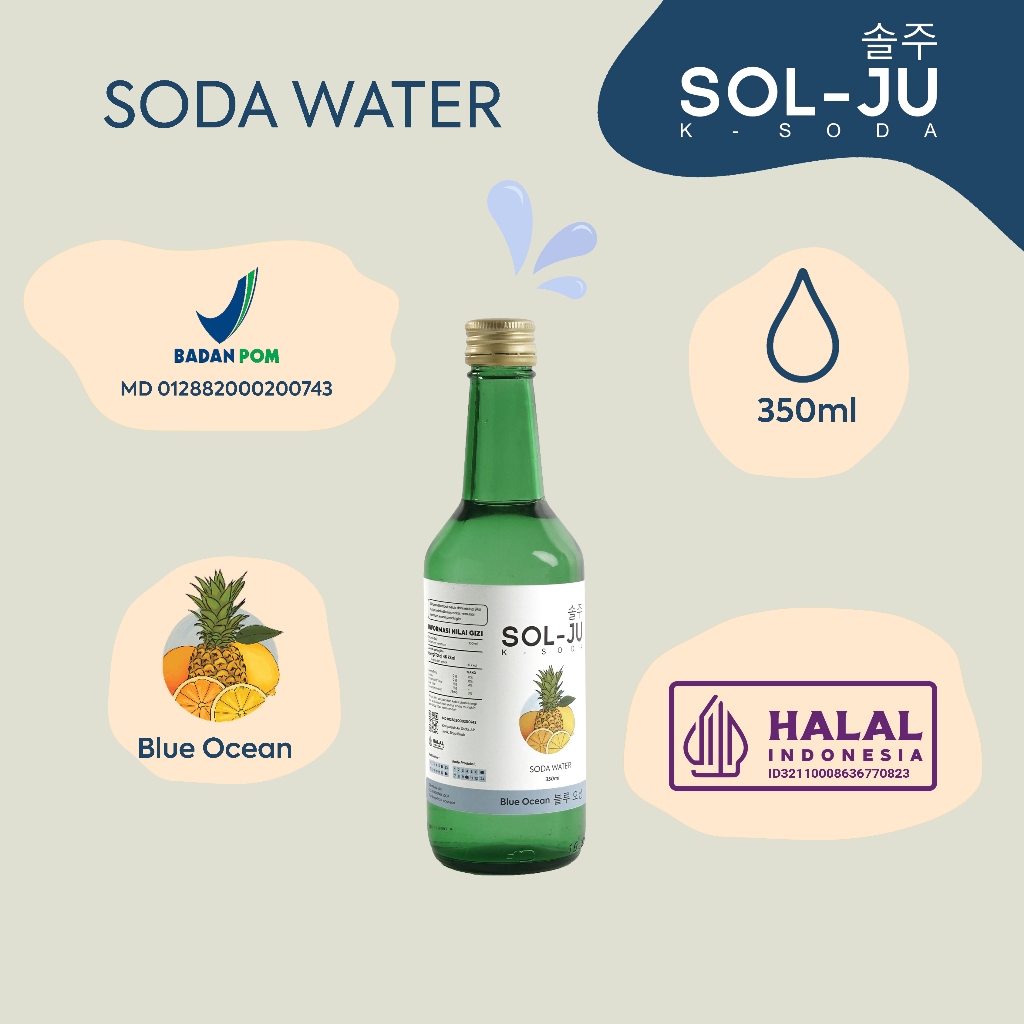 Jual SOLJU HALAL BLUE OCEAN SODA KOREA | Shopee Indonesia