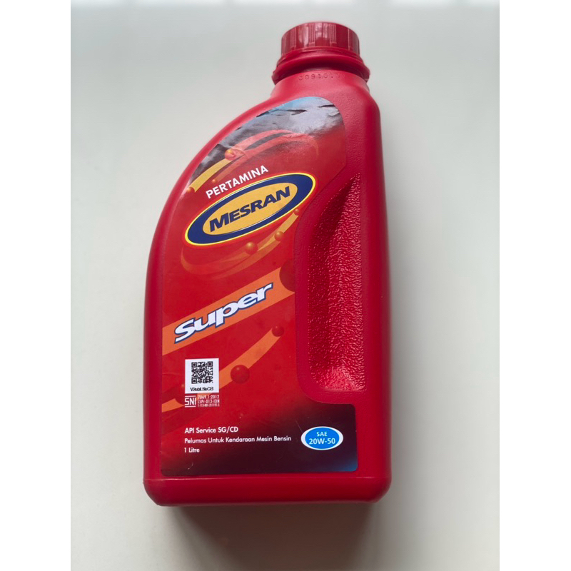 Jual OLI MESRAN SUPER SAE 20W-50 1 Liter (1000ml) | Shopee Indonesia