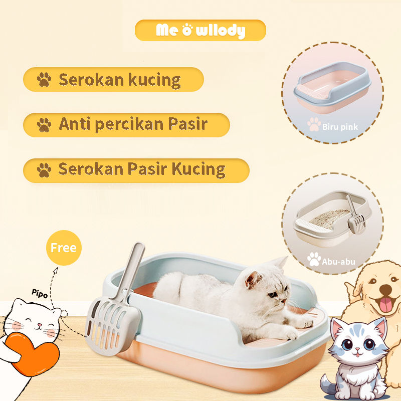 Jual Ship locally Bak Pasir Kucing Kotak Kotoran Kucing Cat Litter Box ...