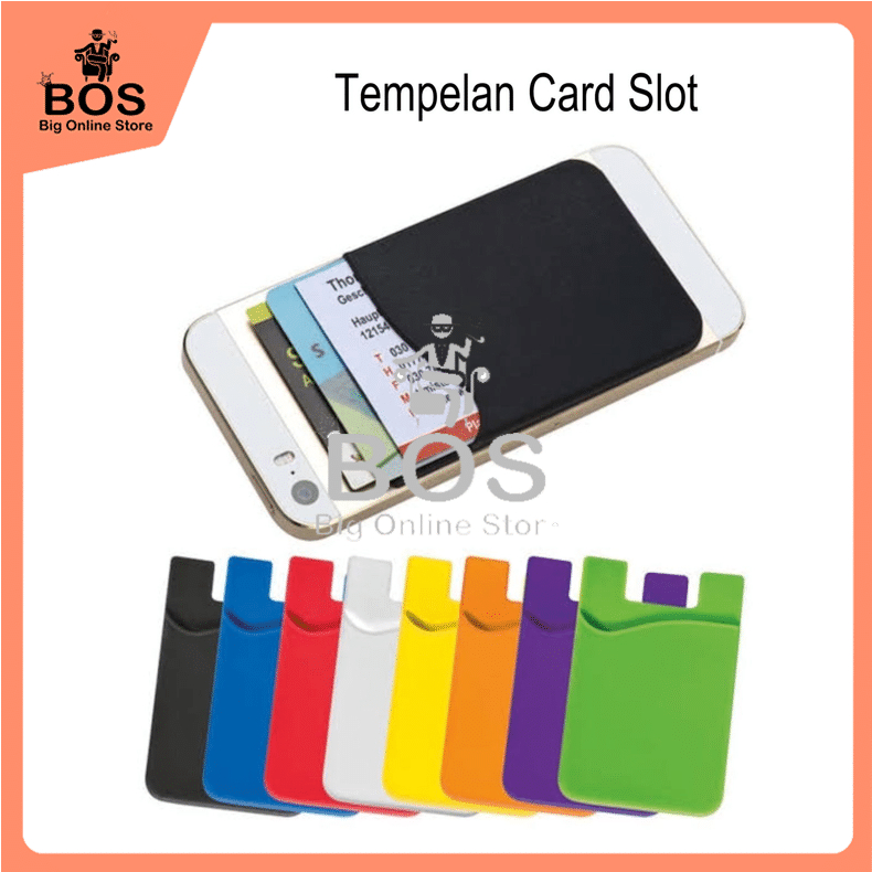 Jual BOS - CARD SLOT HOLDER / SARUNG SILIKON TEMPAT KARTU TEMPELAN ...