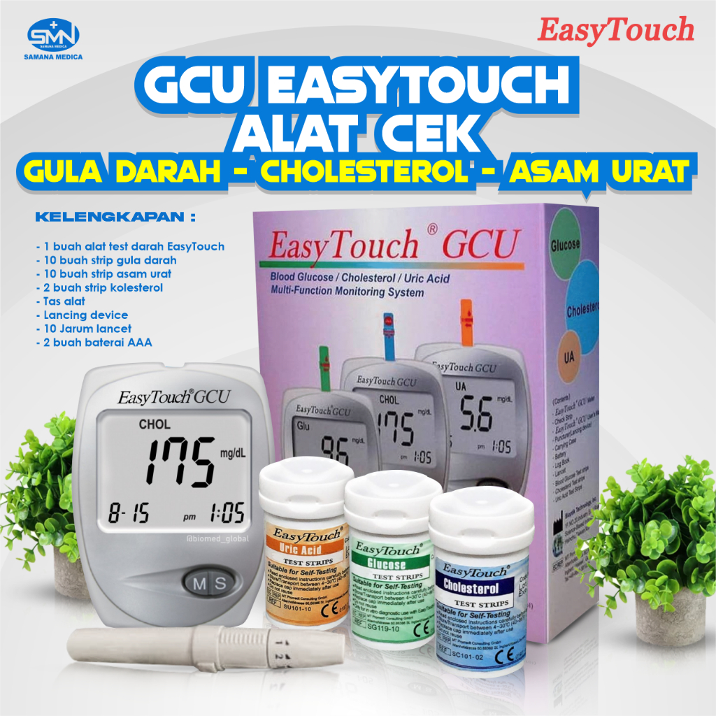 Jual Easytouch Alat Tes Gula Darah, Kolesterol, Asam Urat 3 in 1 ...