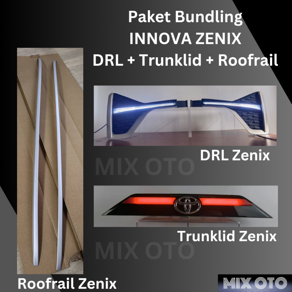 Jual Paket Bundling DRL + Trunklid + Roofrail Innova Zenix | Shopee ...