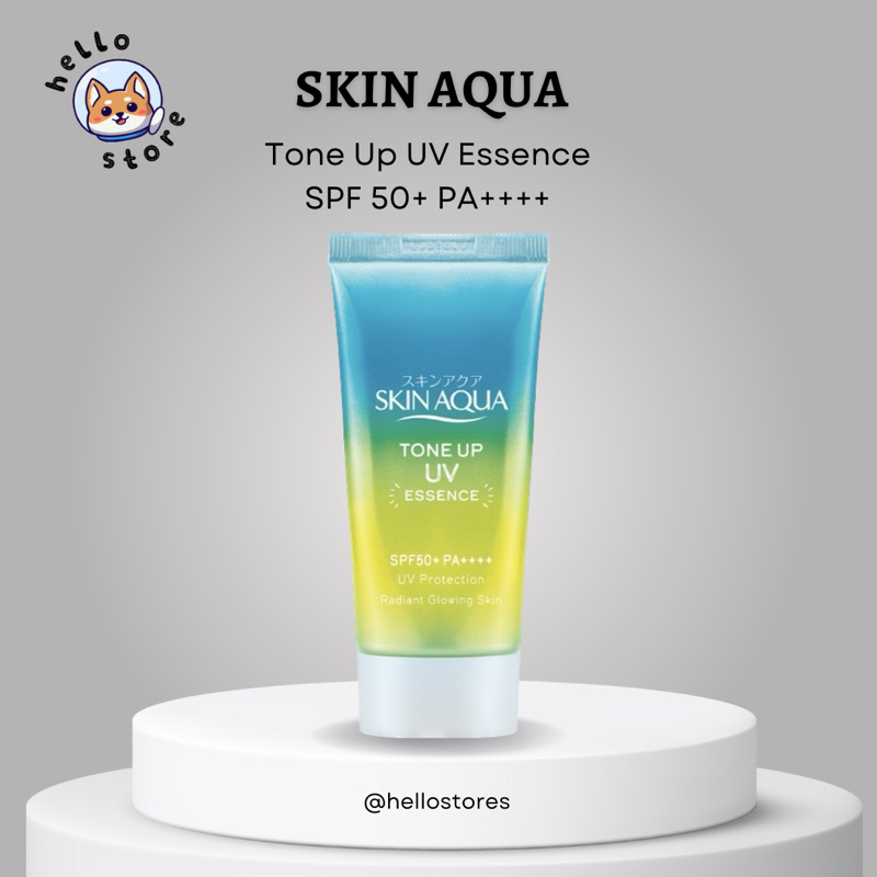 Jual Skin Aqua Tone Up UV Sunscreen Essence SPF 50+ PA++++ (Mint Green) | Shopee Indonesia