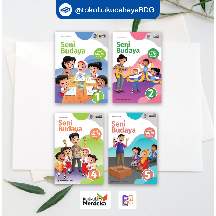 Jual BUKU SENI BUDAYA Kelas 1 2 3 4 5 6 SD/MI KURIKULUM MERDEKA ERLANGGA | Shopee Indonesia