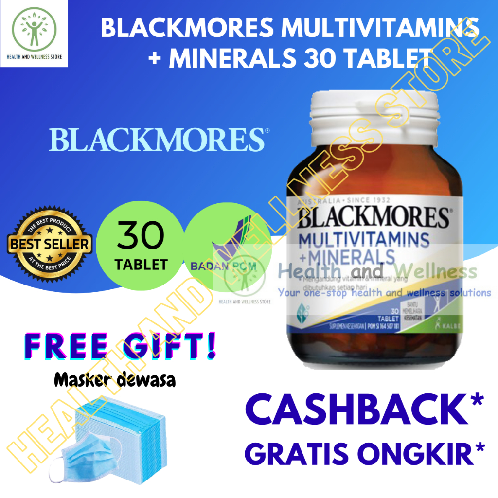 Jual BLACKMORES MULTIVITAMINS PLUS MINERALS BPOM 30 TABLET VITAMIN IMUN | Shopee Indonesia