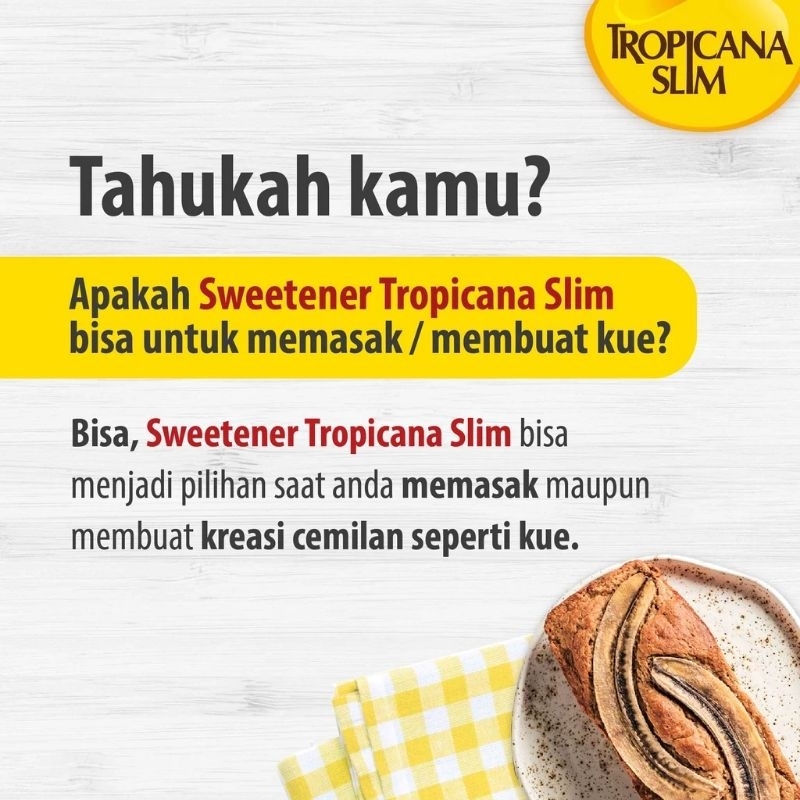 Jual Tropicana Slim Sweetener Classic 50 Sachet / Pemanis Batasi Gula ...