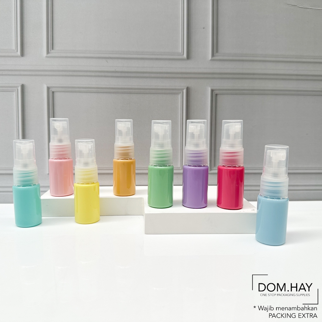 Jual 10ml Botol Spray Warna PASTEL Plastik PET Packaging Body Mist ...