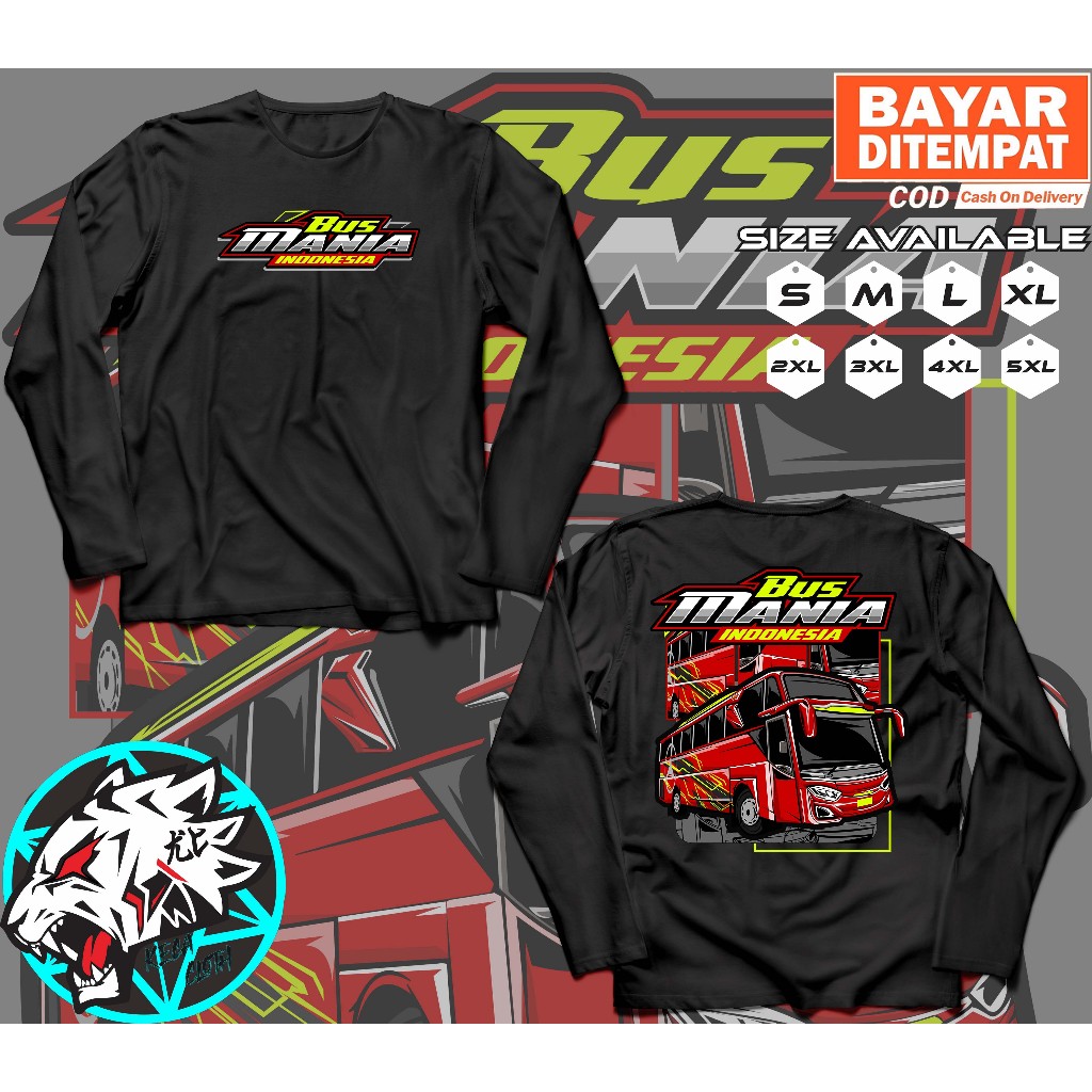 Jual Kaos Lengan Panjang Bus Mania Indonesia Big Size Jumbo Baju Driver ...