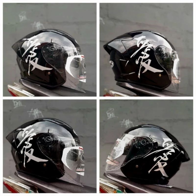 Jual HELM NHK R1 MAX KANJI WHITE/BLAK PULL WARNA DOBEL VISOR | Shopee ...