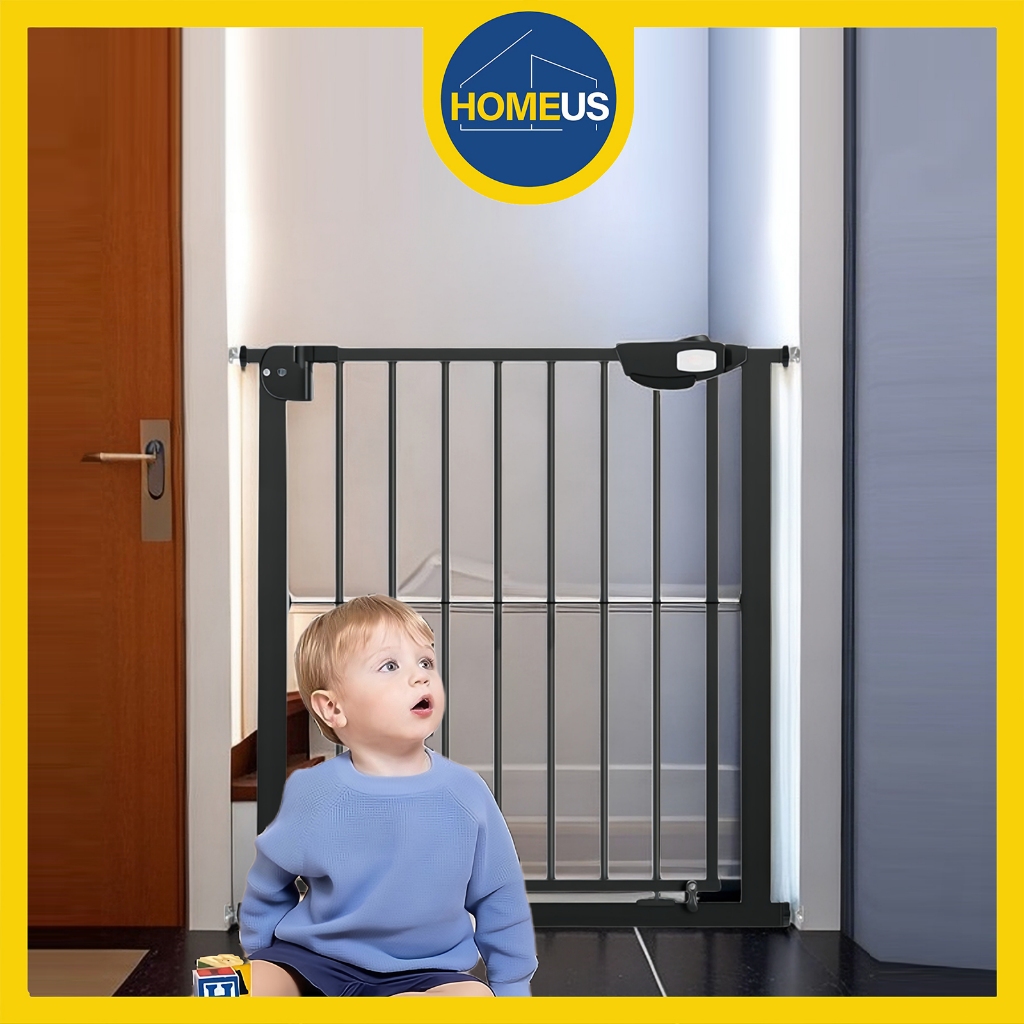Jual Homeus Baby Safety Gate Pagar Pintu Bayi Hitam Putih Penghalang ...