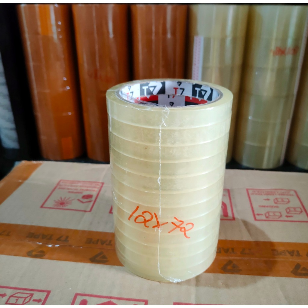 Jual Selotip Lakban Bening 1/2 Inch 1 Pack Isi 12 Roll 12mmx72Yard ...