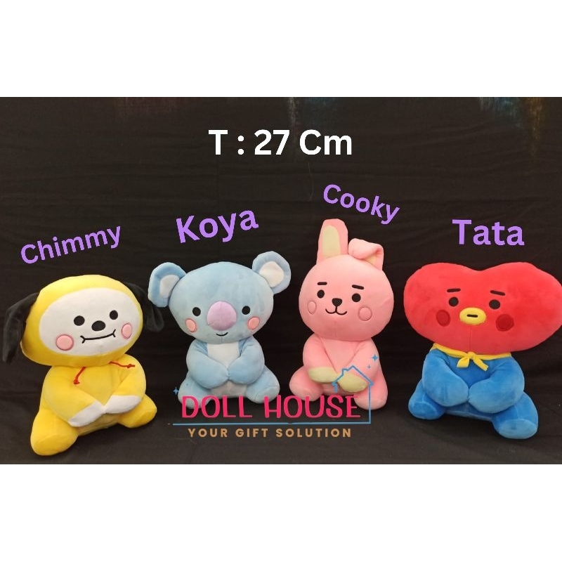 Jual Boneka BTS Sit Chimmy Koya Cooky Tata BT21 Ukuran 27Cm | Shopee ...