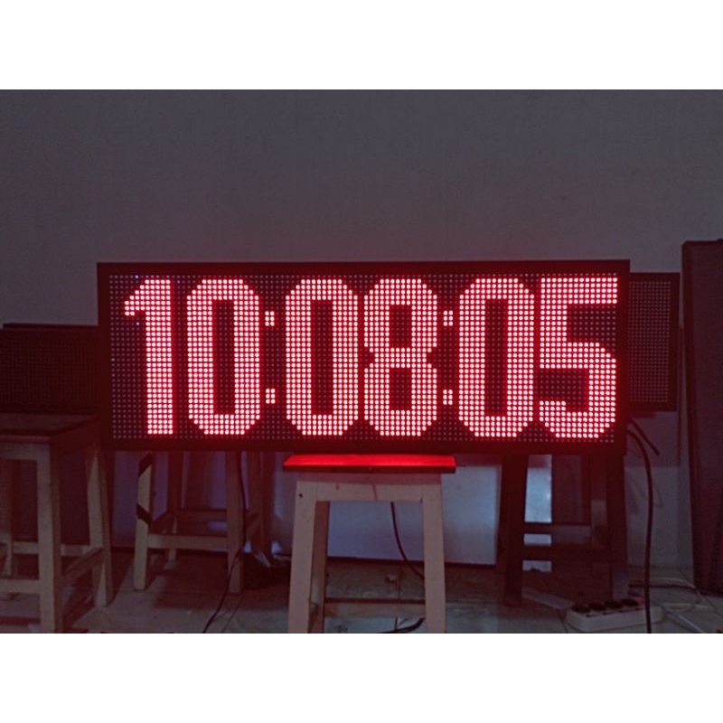 Jual Jam Digital Besar/Kalender, Stopwatch, Countdown Uk.100x37cm ...