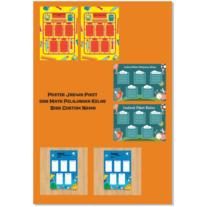 Jual Poster Jadwal Piket - Best seller poster piket sekolah - jadwal ...
